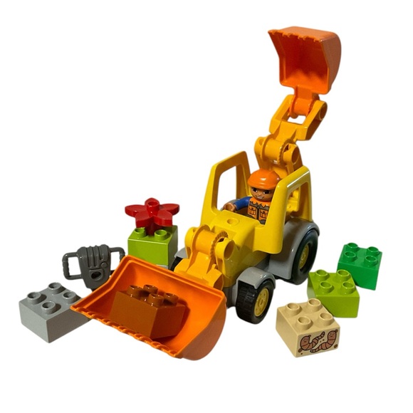 Lego | Toys | Lego Duplo Backhoe Loader 811 Mini Figure Construction ...